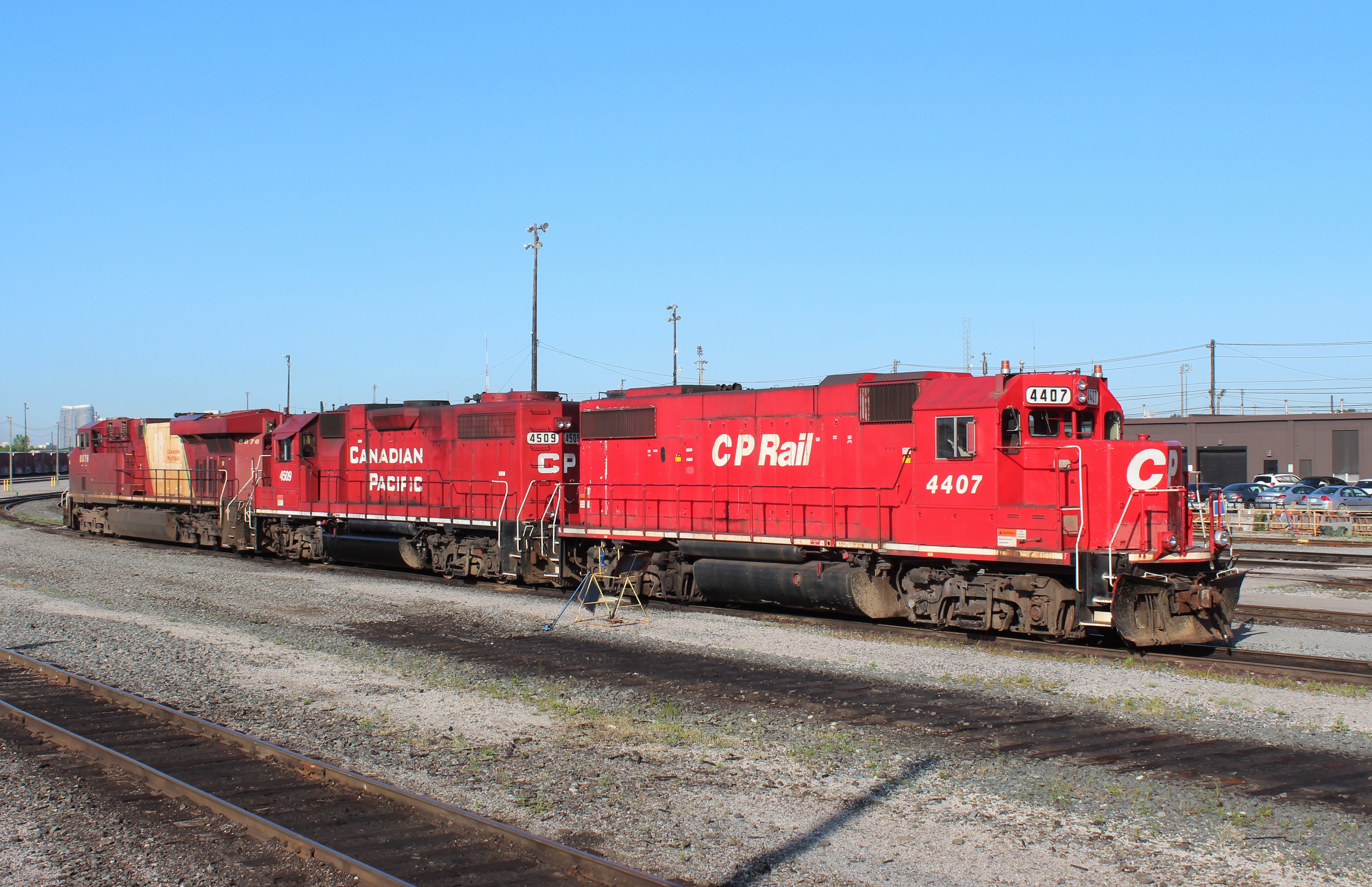 Railpictures.ca - Paul Santos Photo: A set of yard power with two ex Soo GP38-2 units occupy ...