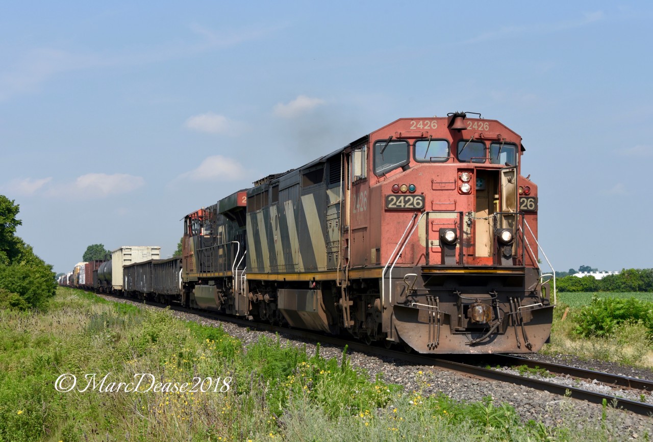 Railpictures.ca - Marc Dease Photo: With only 3500 feet of train CN 2426 flies by Fairweather ...