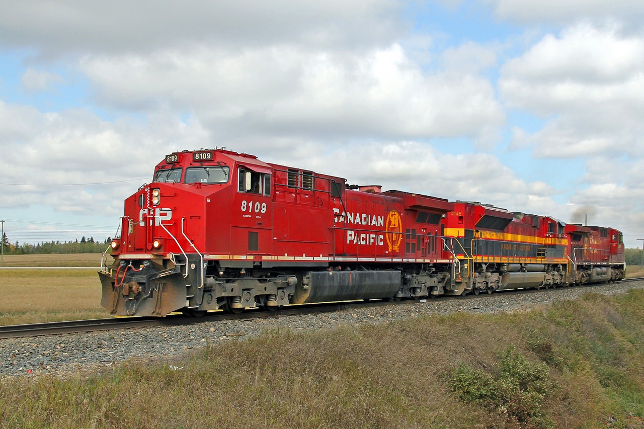 Railpictures.ca - colin arnot Photo: CP make a light engine move south on the Leduc Sub. The ...