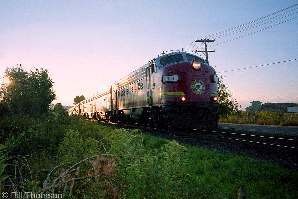 Railpictures.ca - Bill Thomson Photo: Five Algoma Central F-units lead by FP9 1754 lead the ...