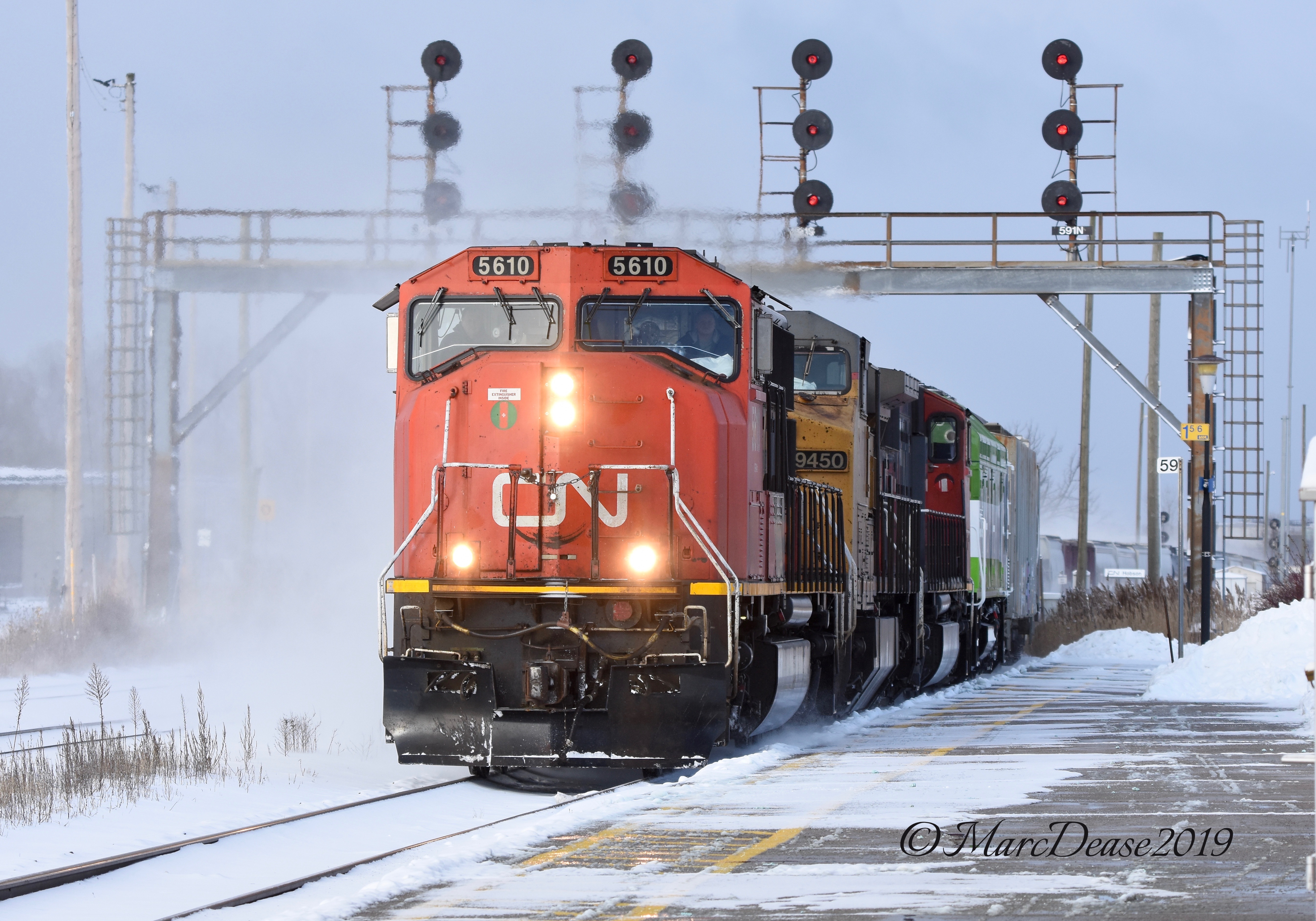 Railpictures.ca - Marc Dease Photo: A sunny but frosty morning in Sarnia, ON., as train 394 ...