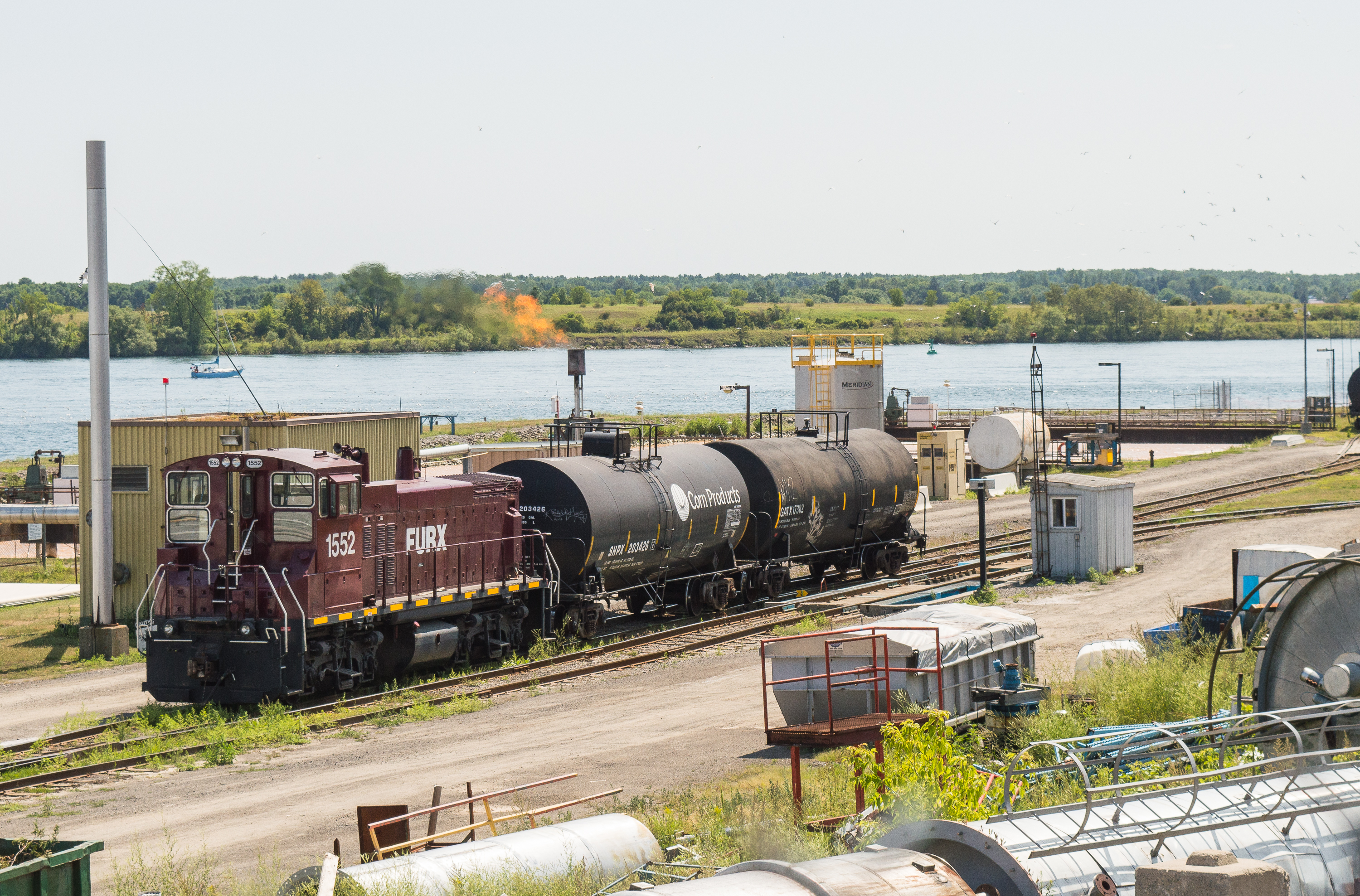Railpictures.ca - Joseph Bishop Photo: FURX 1552 is seen sitting within the CASCO facility at ...