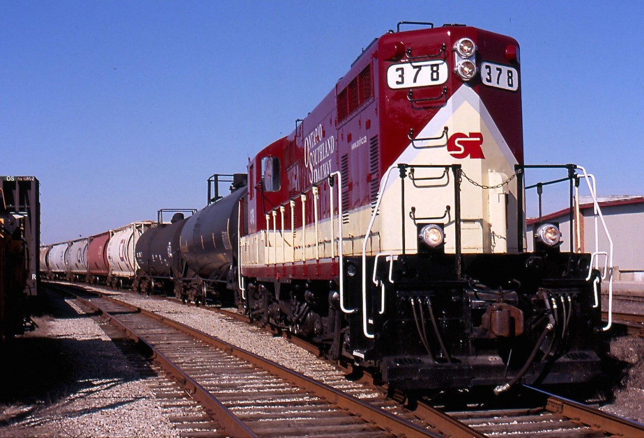 Railpictures.ca - Marcus W Stevens Photo: OSR 378 was only a few days out of the paint booth ...