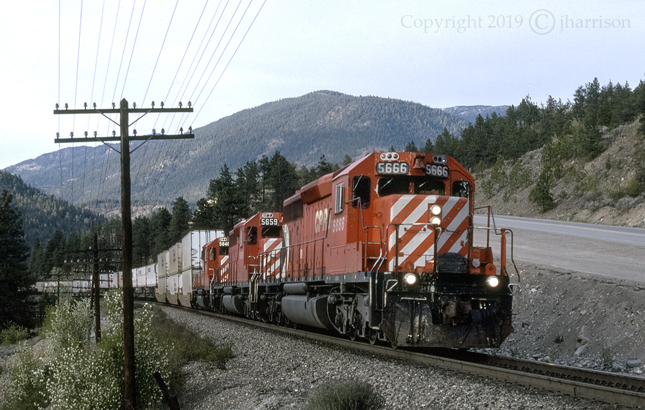Railpictures.ca - Joe Harrison Photo: A westbound CP intermodal on the outskirts of Lytton B.C ...