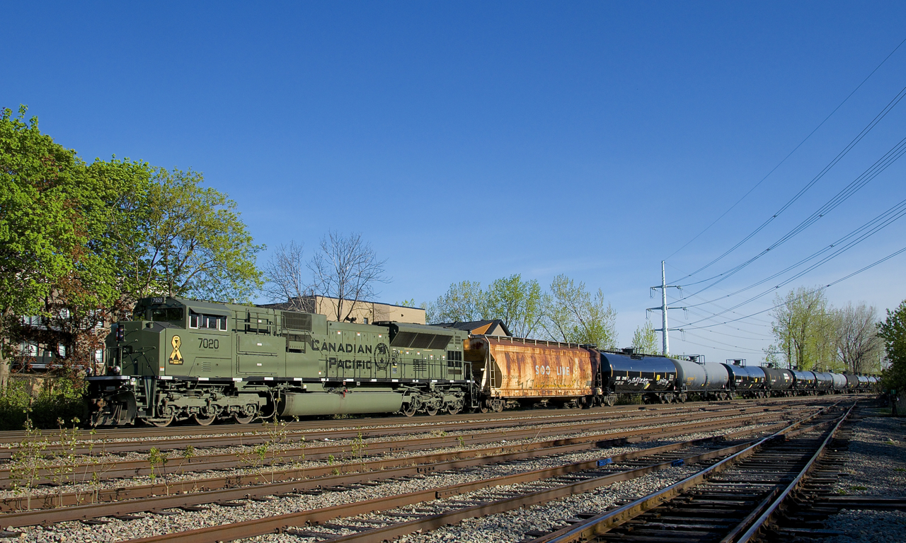Railpictures.ca - Michael Berry Photo: CP 7020 is the DPU on empty ethanol train CP 651, seen ...