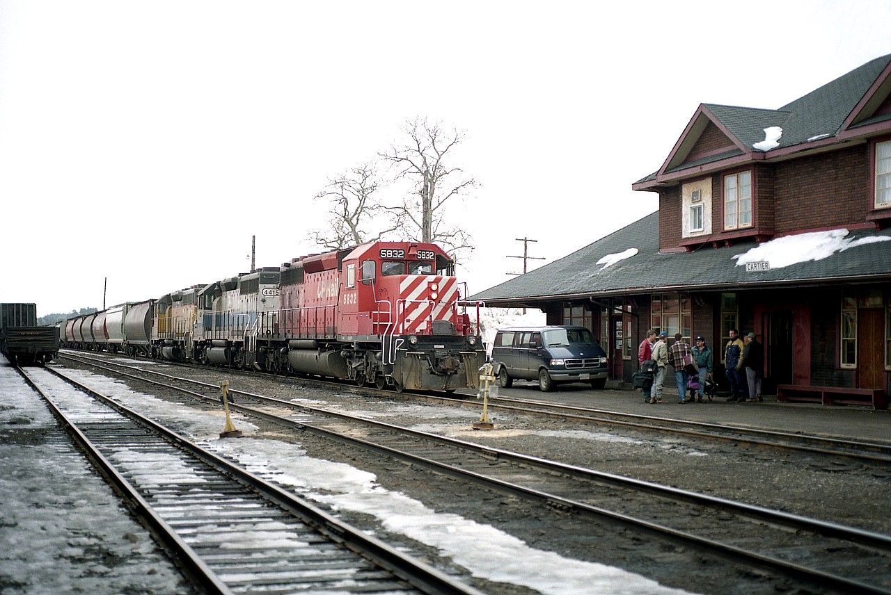 Railpictures.ca - A.W.Mooney Photo: During crew change at the old CP Cartier station, a good ...