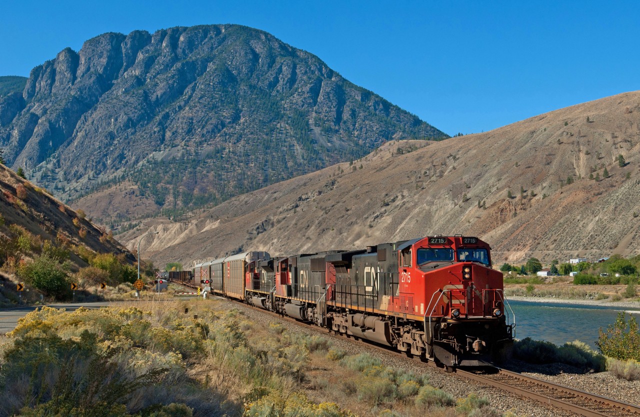Railpictures.ca - Matt Watson Photo: With the Thompson River visible at right, IC 2715 is seen ...