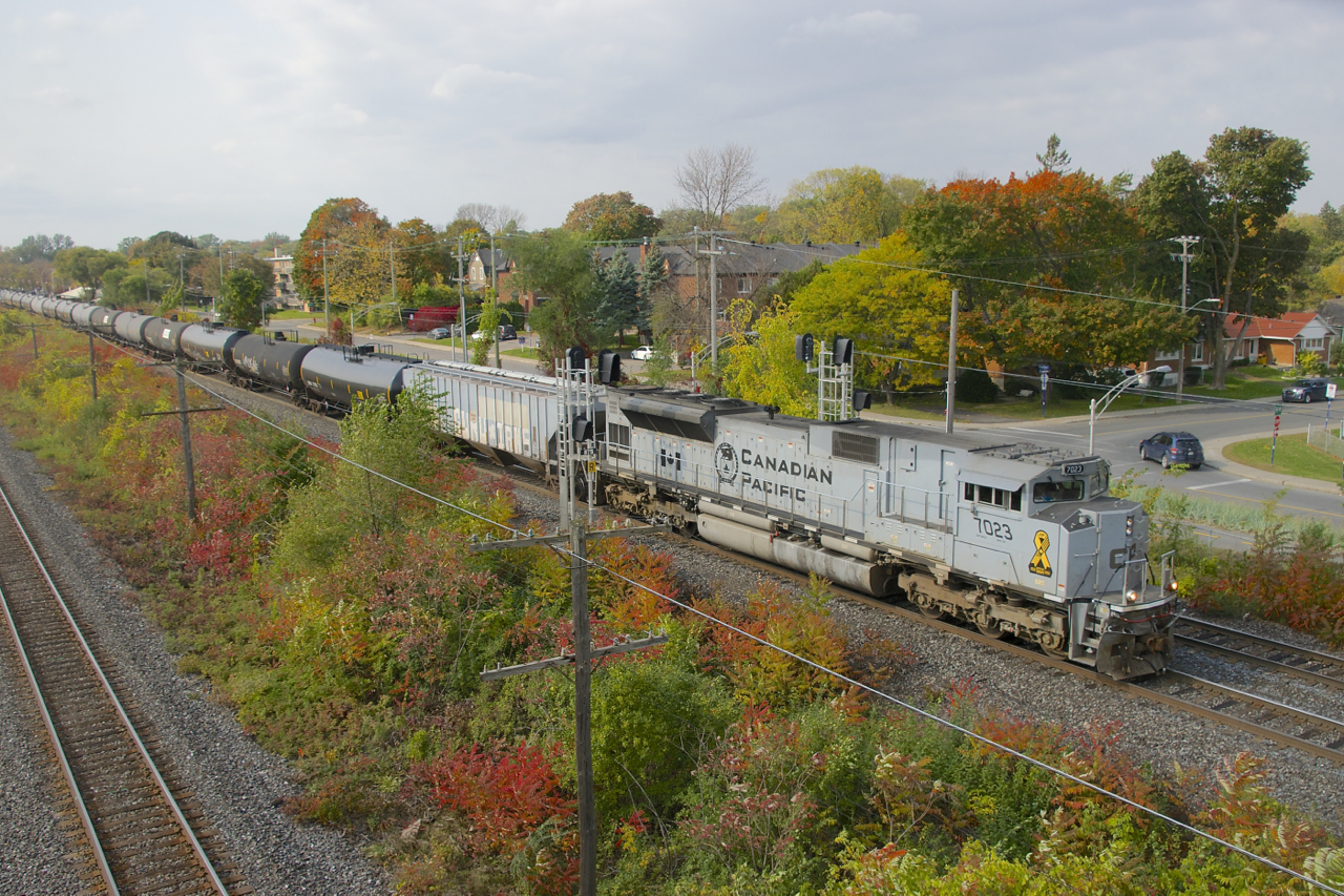 Railpictures.ca - Michael Berry Photo: The Air Force unit (CP 7023) leads ethanol train CP 650 ...