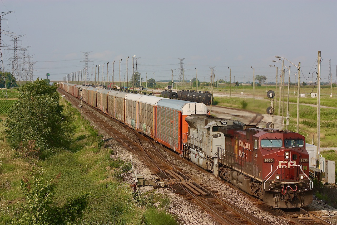 Railpictures.ca - Brandon Stevens Photo: CP train 147 storms past Hornby East with military ...