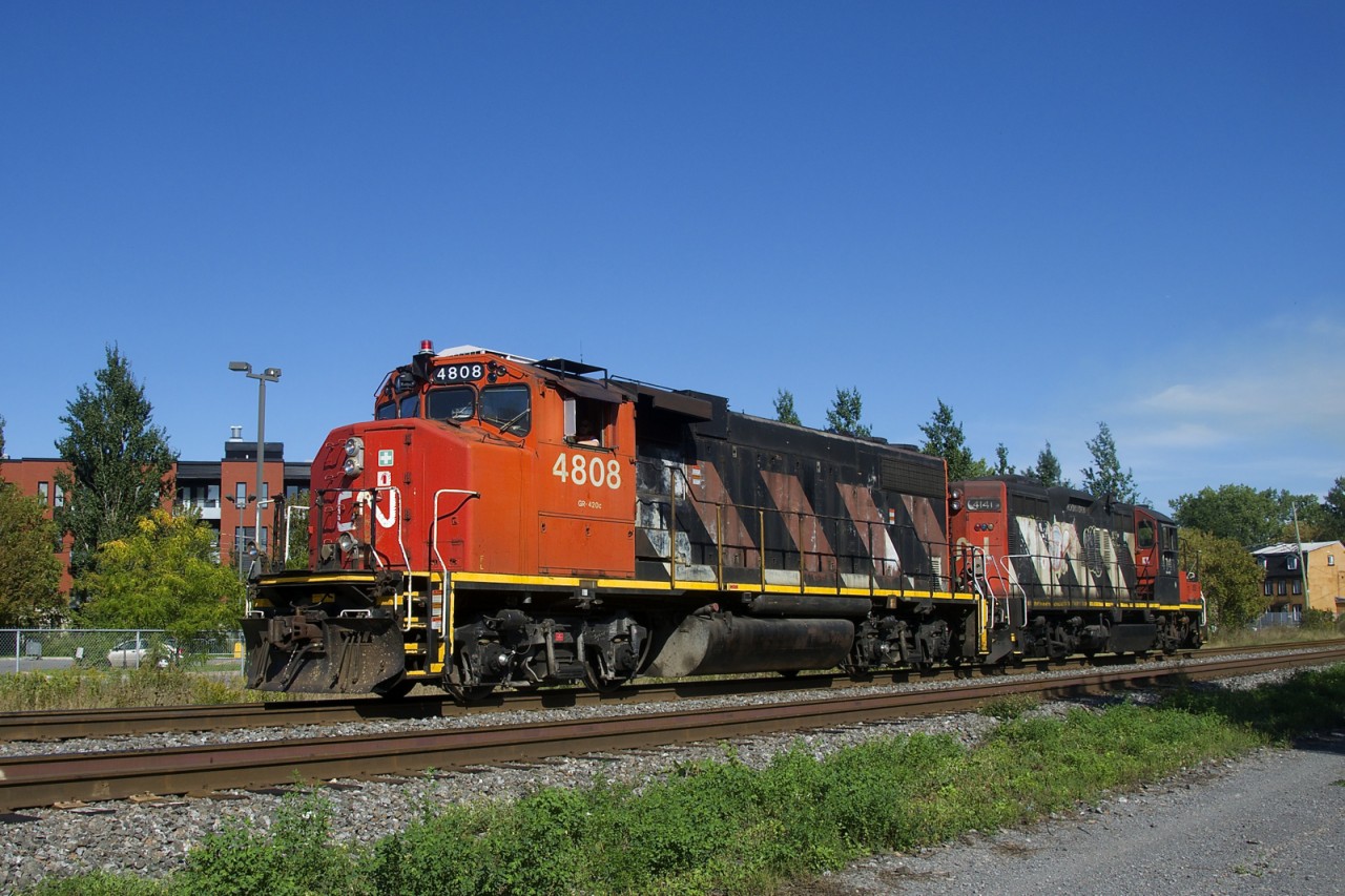 Railpictures.ca - Michael Berry Photo: CN 596 with CN 4808 & CN 4141 is heading light power to ...