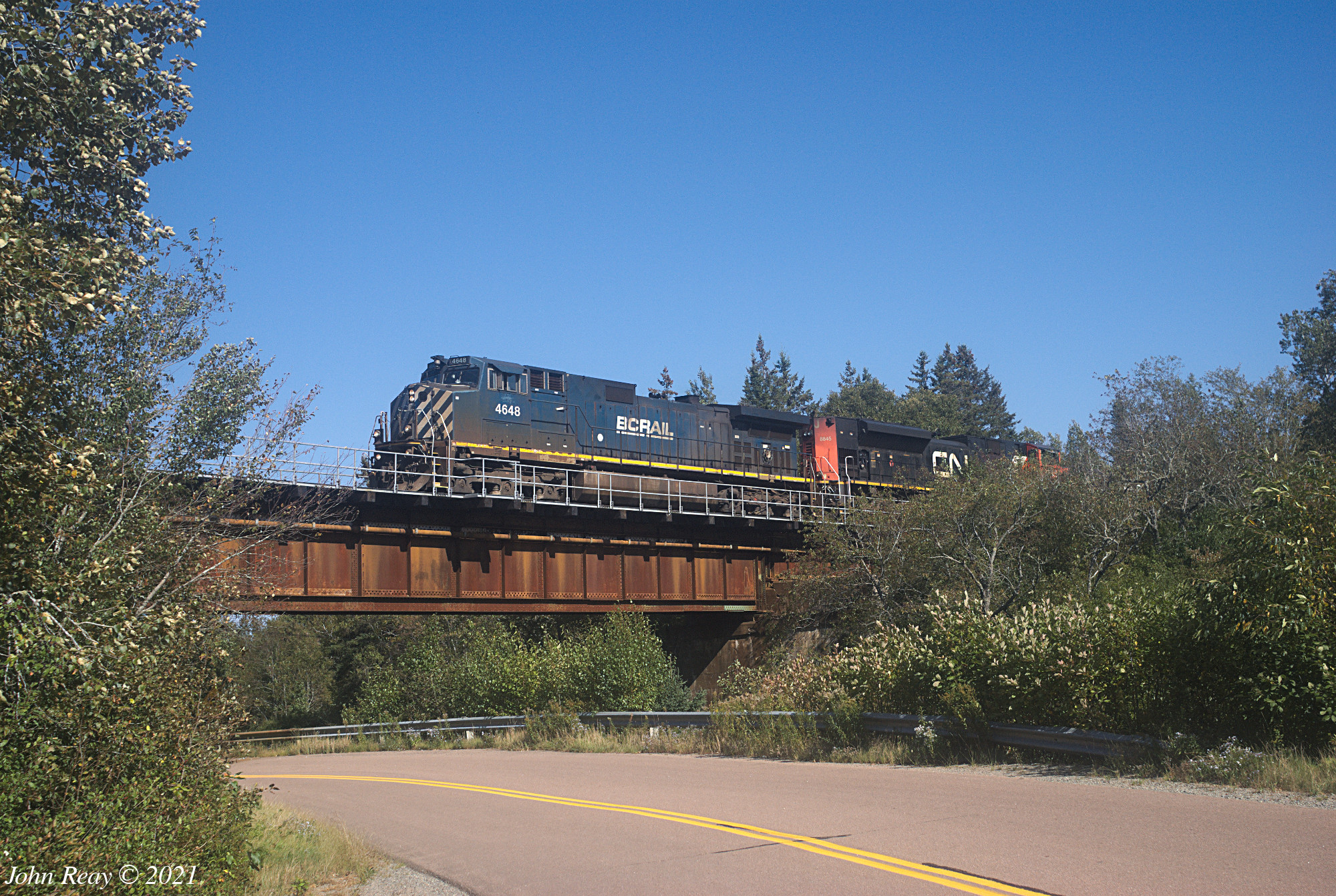 Railpictures.ca - John Reay Photo: September 21st, 2021 @ 14:58 at Little Forks Road, A407 is ...