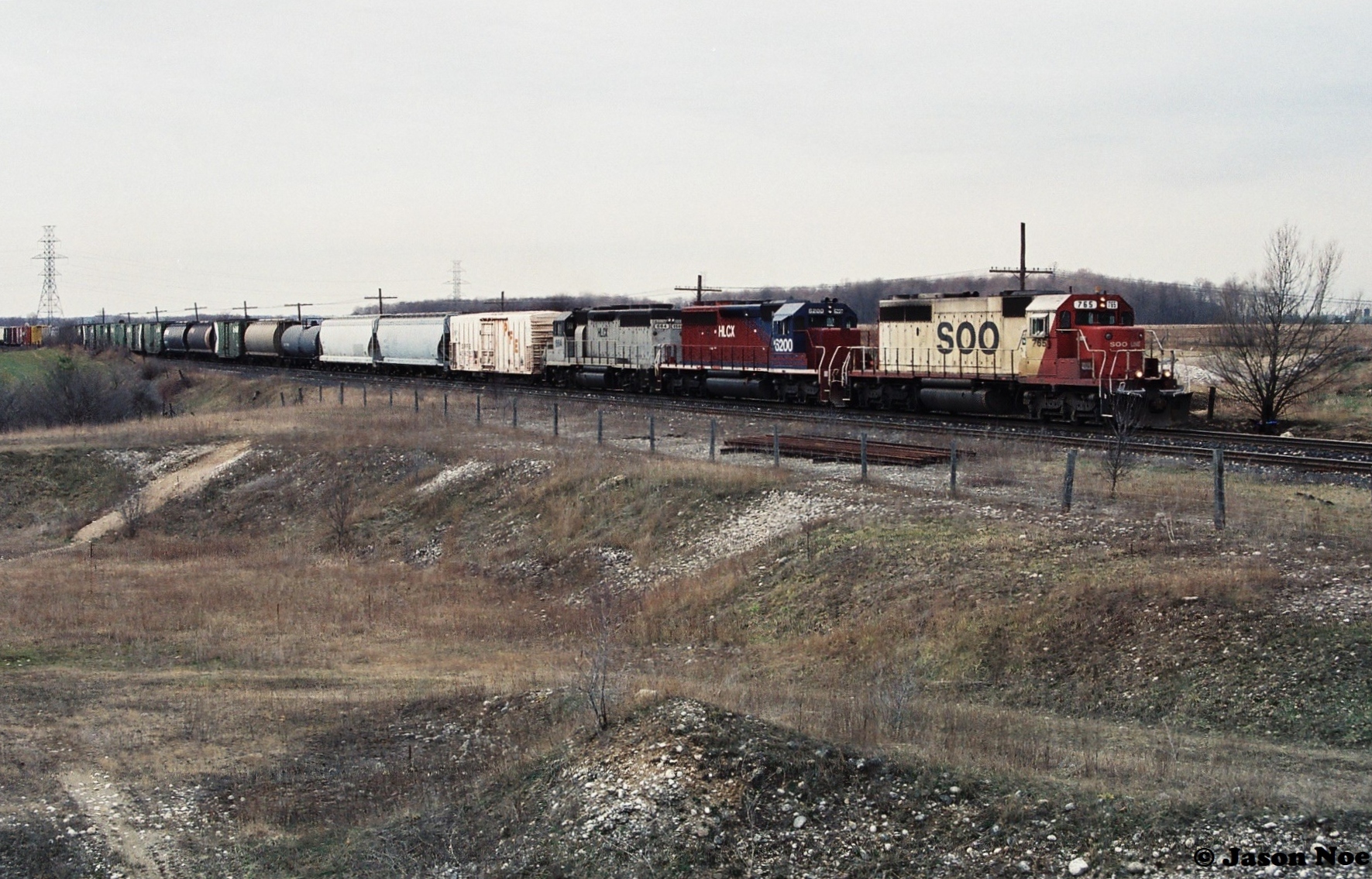 Railpictures.ca - Jason Noe Photo: Thanks to some early spring overcast a mid-day CP eastbound ...