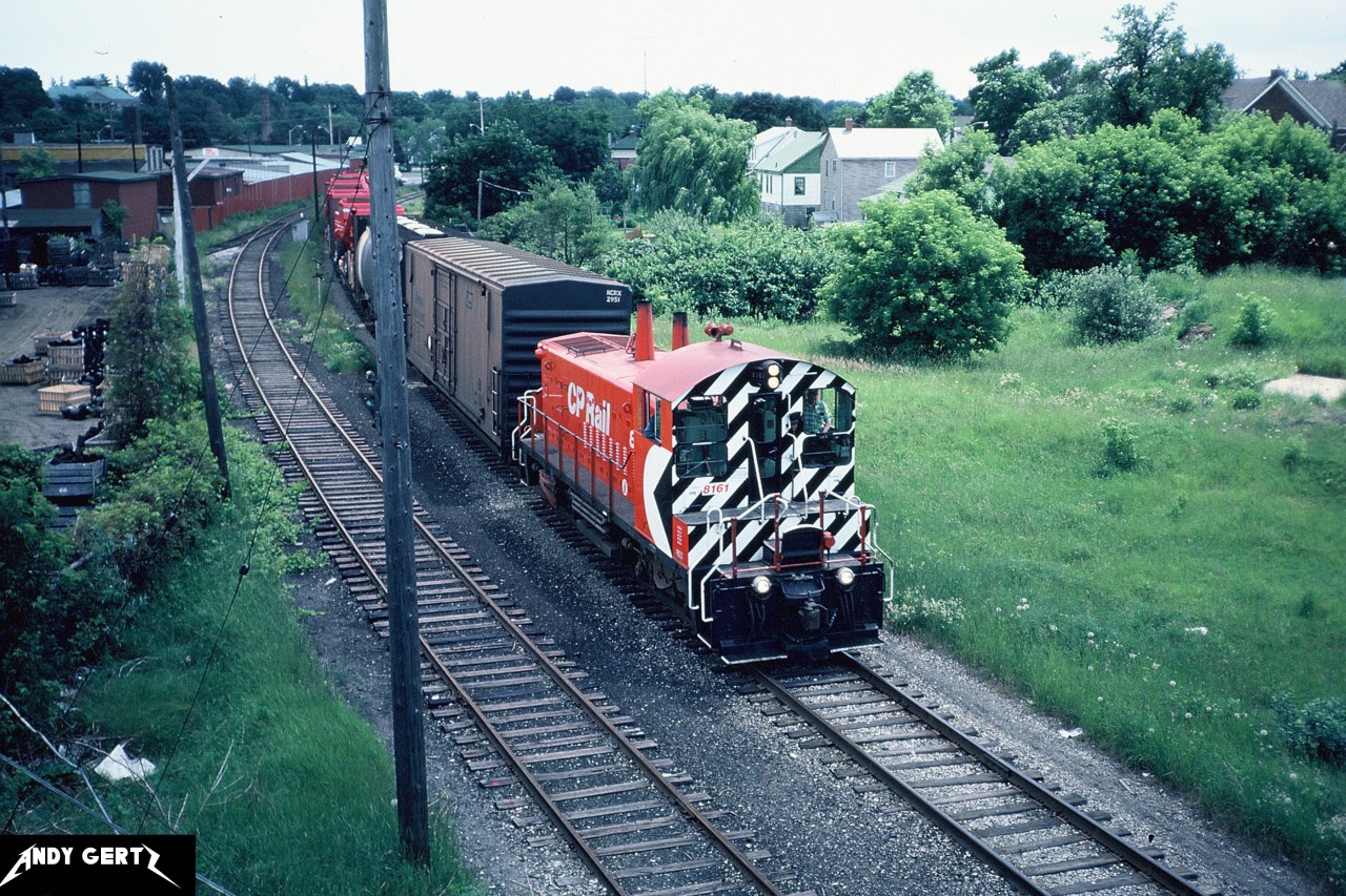 Railpictures.ca - Andy Gertz Photo: CP SW1200RS 8161 is viewed about to duck under the Galt ...