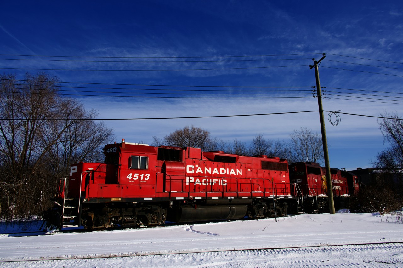 Railpictures.ca - Michael Berry Photo: CP F95 with CP 4513 & CP 3100 is switching a Coca-Cola ...