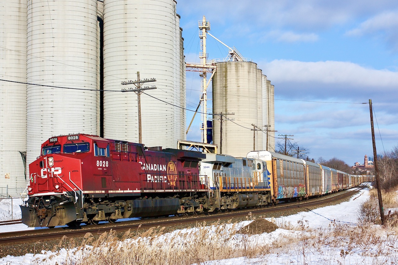 Railpictures.ca - Brandon Stevens Photo: CP 147 with a neat combo of a rebuilt AC4400 and one of ...