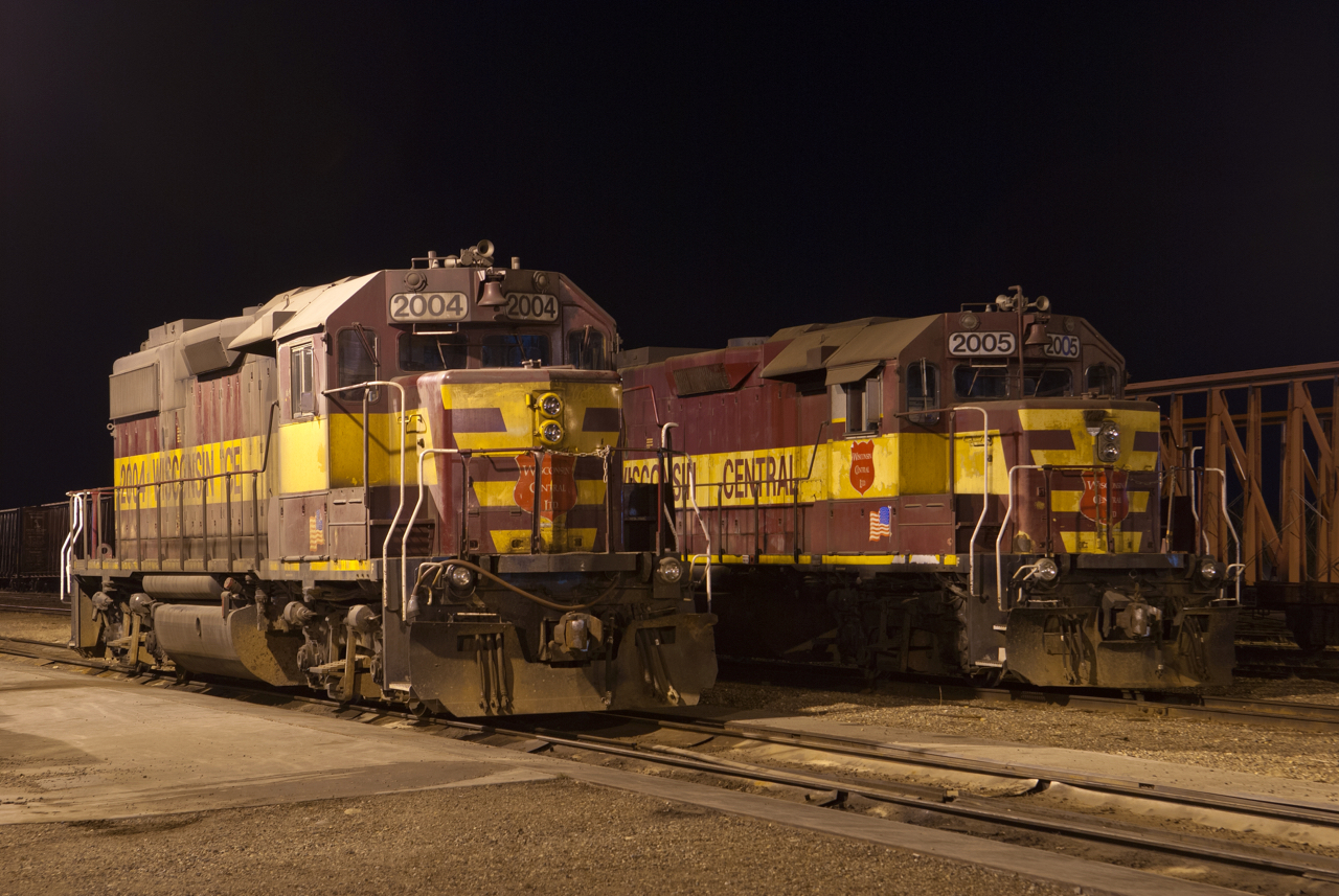Railpictures.ca - Matt Watson Photo: Two ex Algoma Central GP38s still wearing their previous ...
