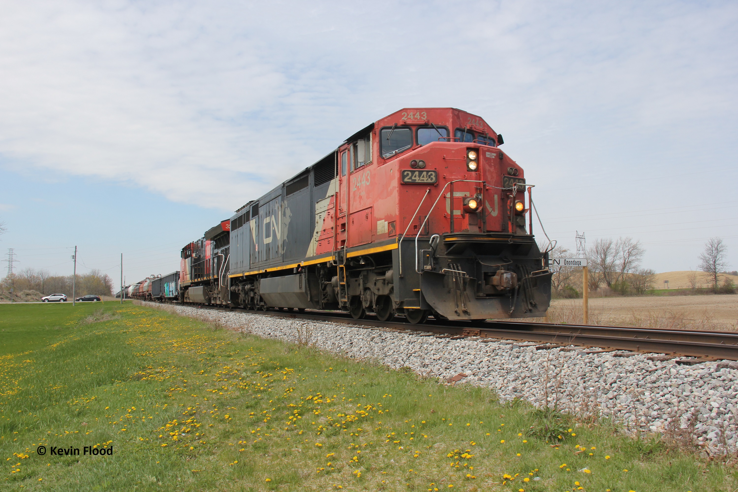 Railpictures.ca - Kevin Flood Photo: CN 502 is pictured trundling along the Hagersville Sub at ...