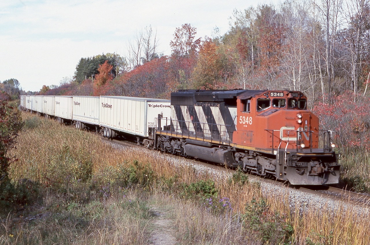 Railpictures.ca - Marcus W Stevens Photo: By this date the CN roadrailer trailers had been ...