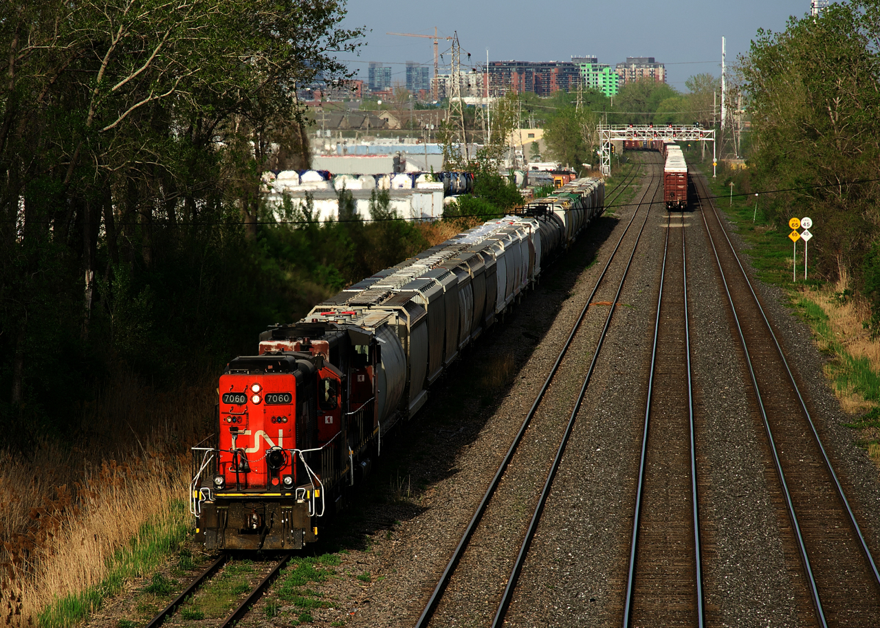 Railpictures.ca - Michael Berry Photo: CN 596 with CN 7060 and CN 9523 for power is heading ...