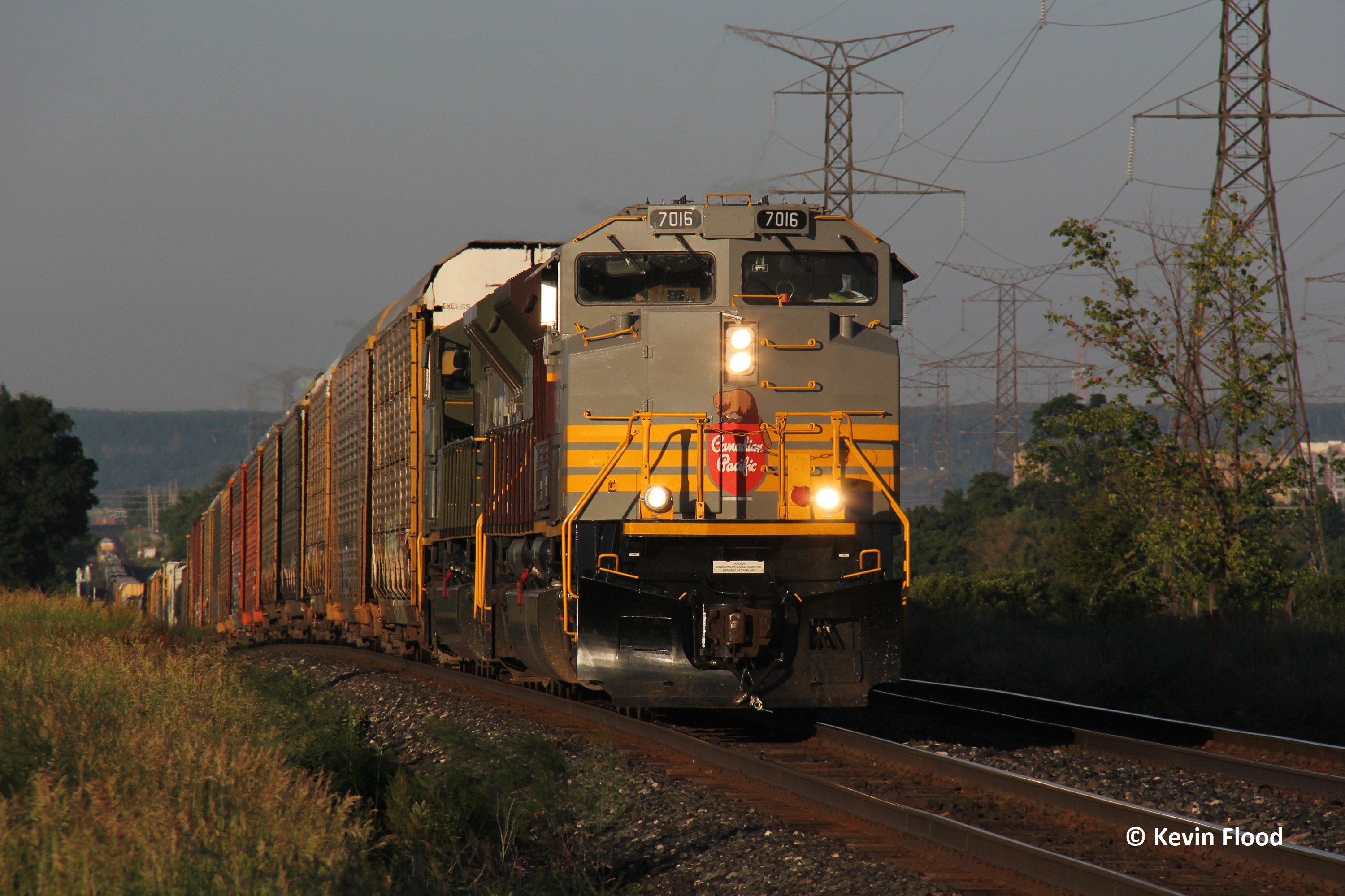 Railpictures.ca - Kevin Flood Photo: CP 140 grinds up the Hornby Dip with CP 7016 and CP 6644 on ...