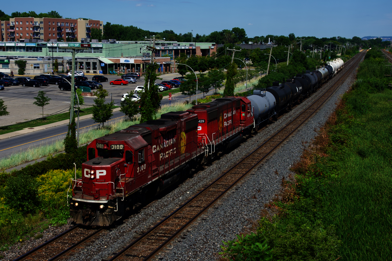 Railpictures.ca - Michael Berry Photo: CP GP38-2s with the two versions of CP’s beaver paint ...