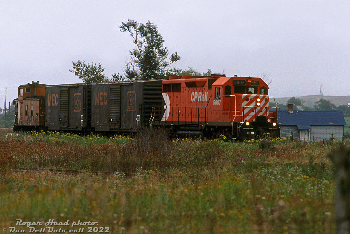 Railpictures.ca - Roger Heed photo, Dan Dell'Unto coll. Photo: CP GP35 5007 prowls Saugeen ...