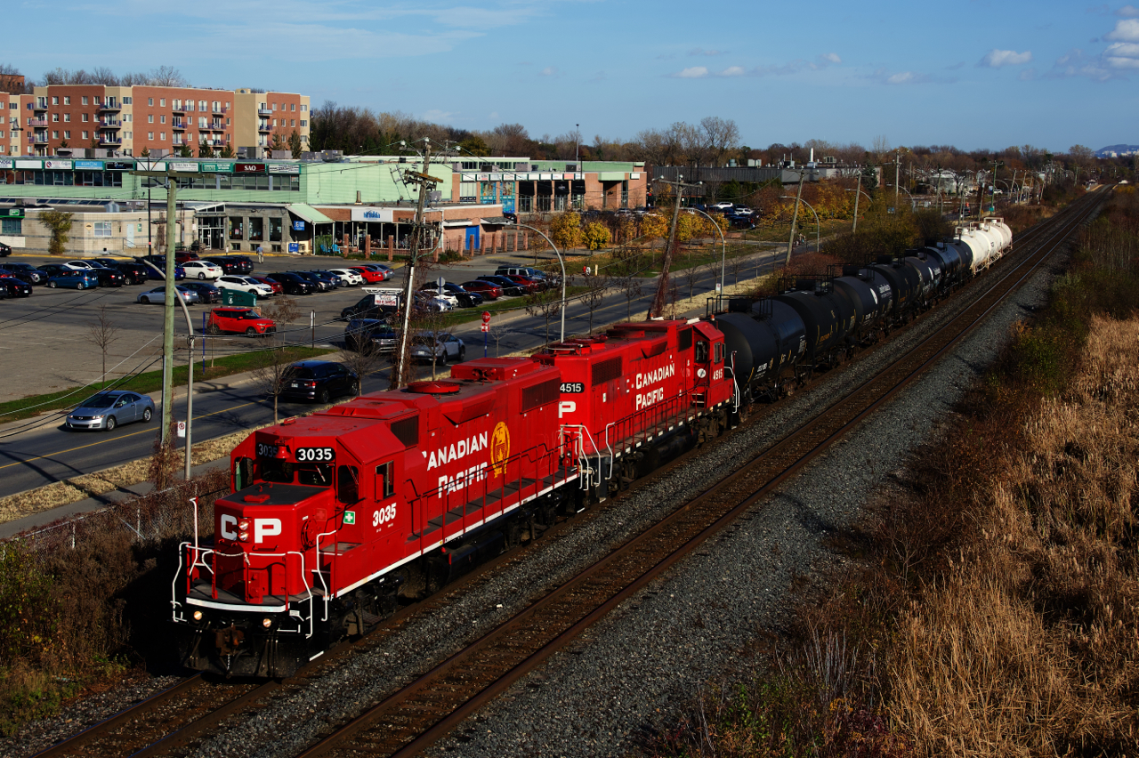 Railpictures.ca - Michael Berry Photo: A repainted GP38-2 is leading as CP G95 rockets west with ...