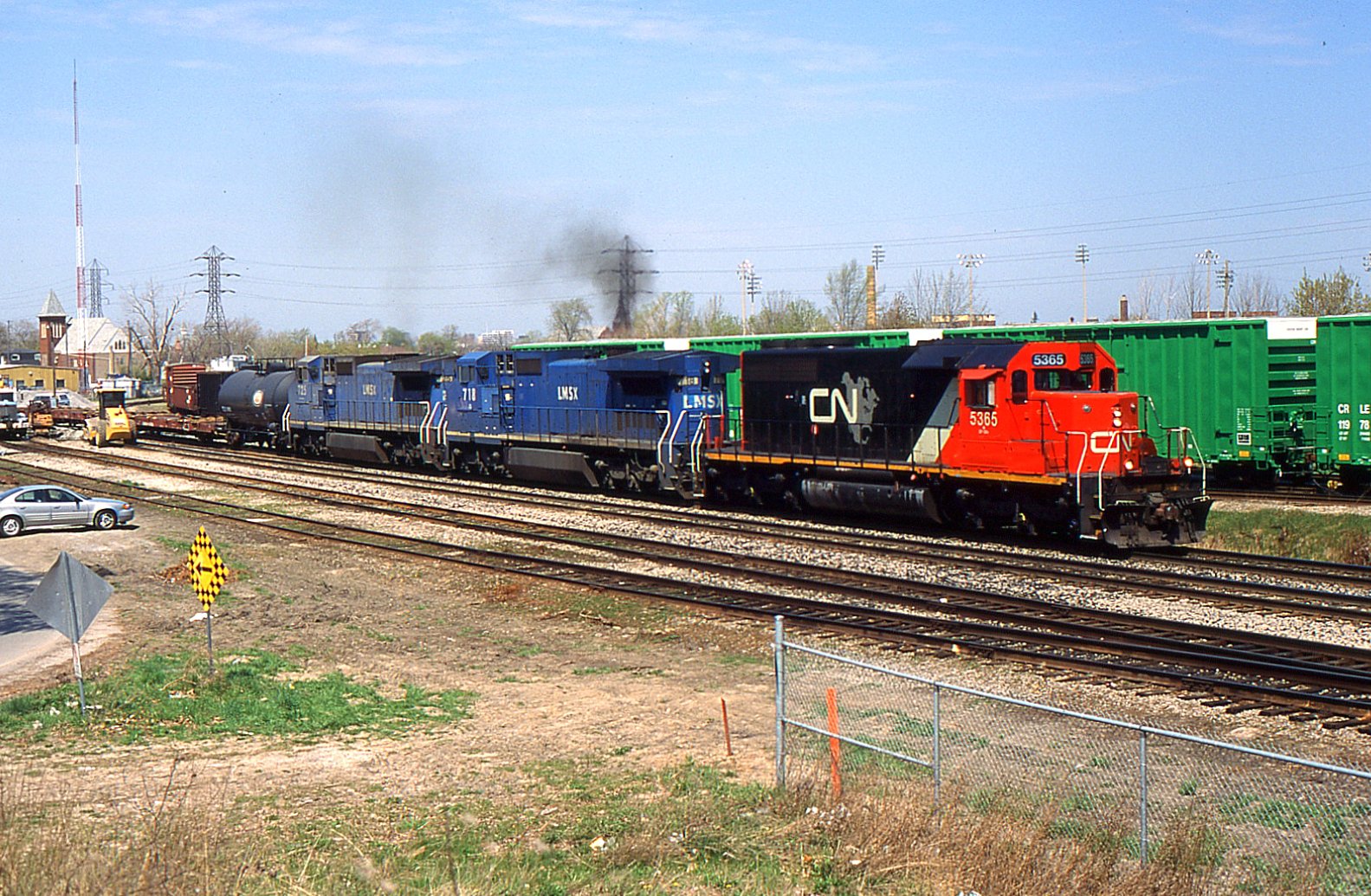 Railpictures.ca - Dean Brown Photo: CN 421 with CN SD40-2 5365, LMSX C40-8W 718, and LMSX C40-8W ...