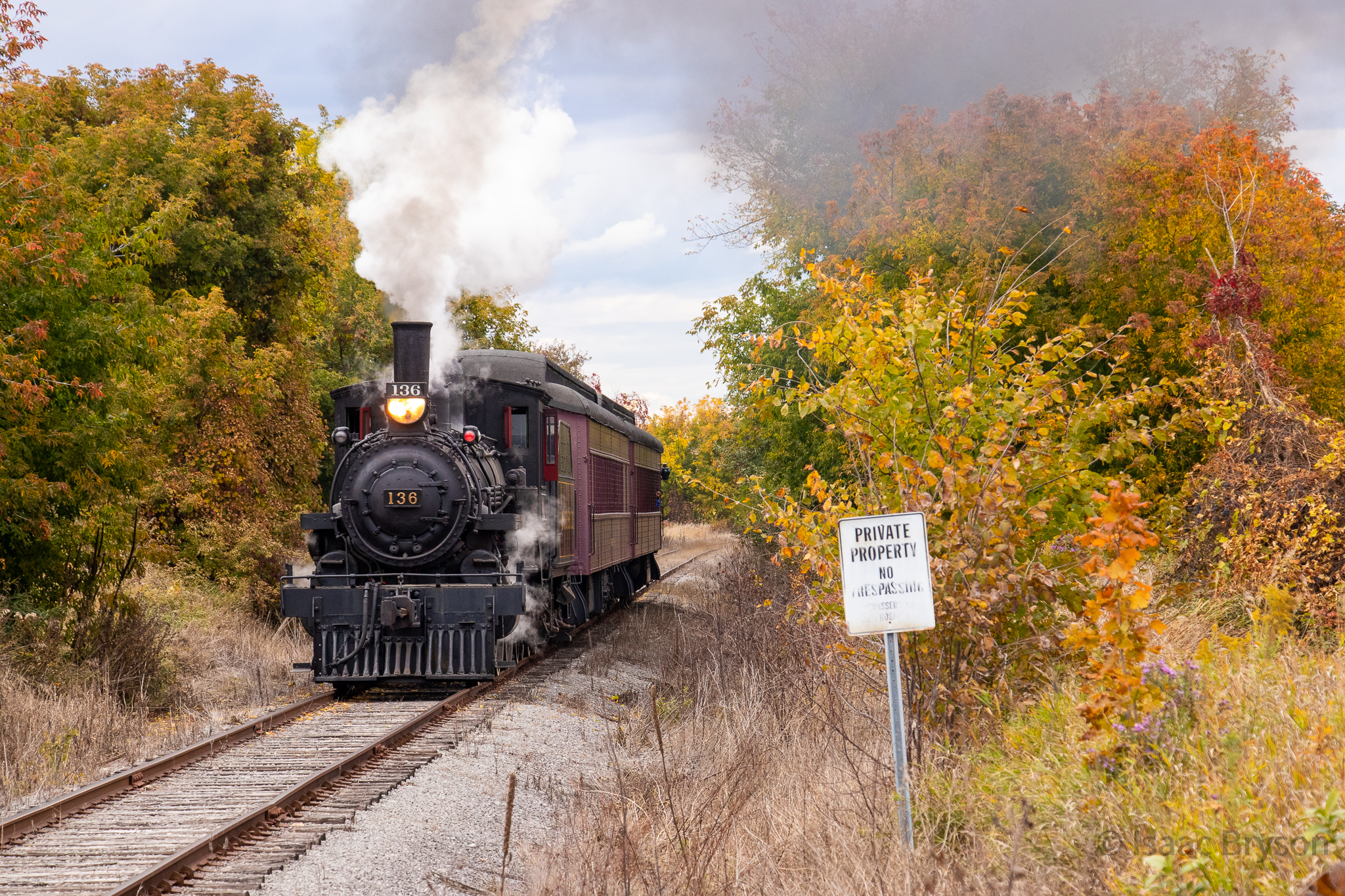 Railpictures.ca - Isaac Bryson Photo: One final run… South Simcoe Railway 2-4-0 No. 136 hauls 2 ...