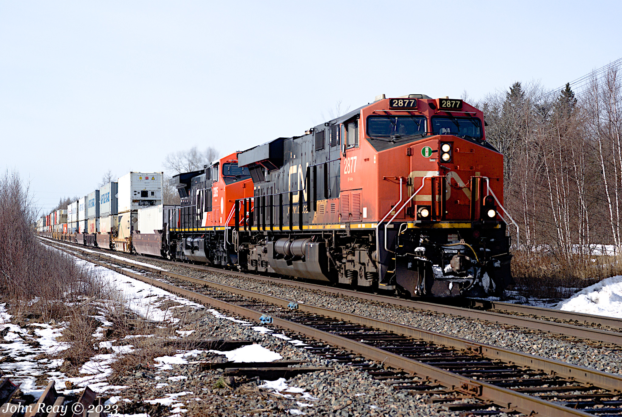 Railpictures.ca - John Reay Photo: January 29th @ 12:08, CN Z120 by Springhill Junction with CN ...