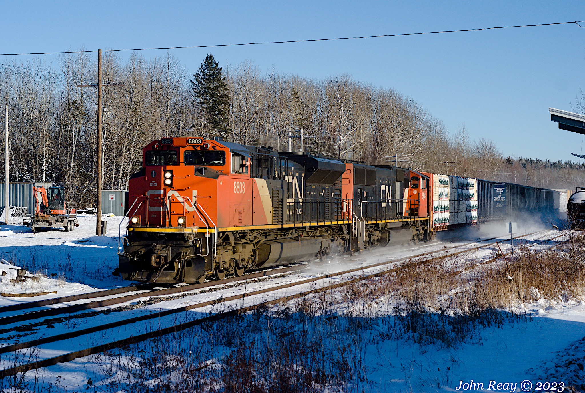 Railpictures.ca - John Reay Photo: January 11th at 15:04, CN L507 by Oxford Junction NS (MP 46.9 ...