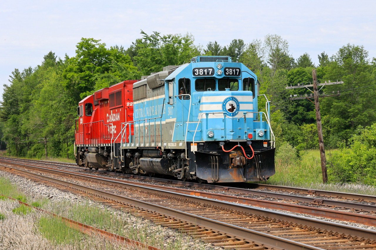 Railpictures.ca - Lion Liu Photo: CP 2229 and CMQ 3817 powering CP G65-15 (ex- CP F55), running ...