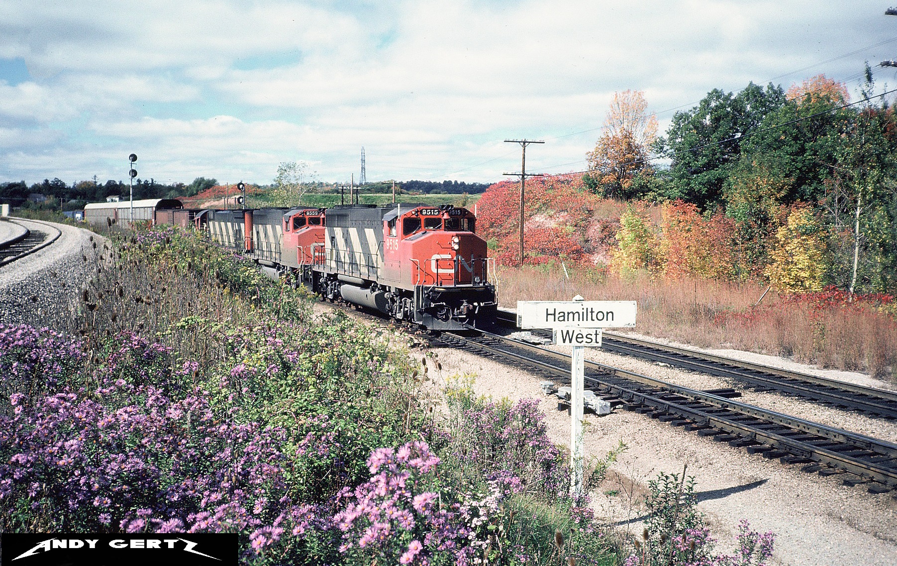 Railpictures.ca - Andy Gertz Photo: CN 9515 and 9559 with an M636 are at Hamilton West in ...