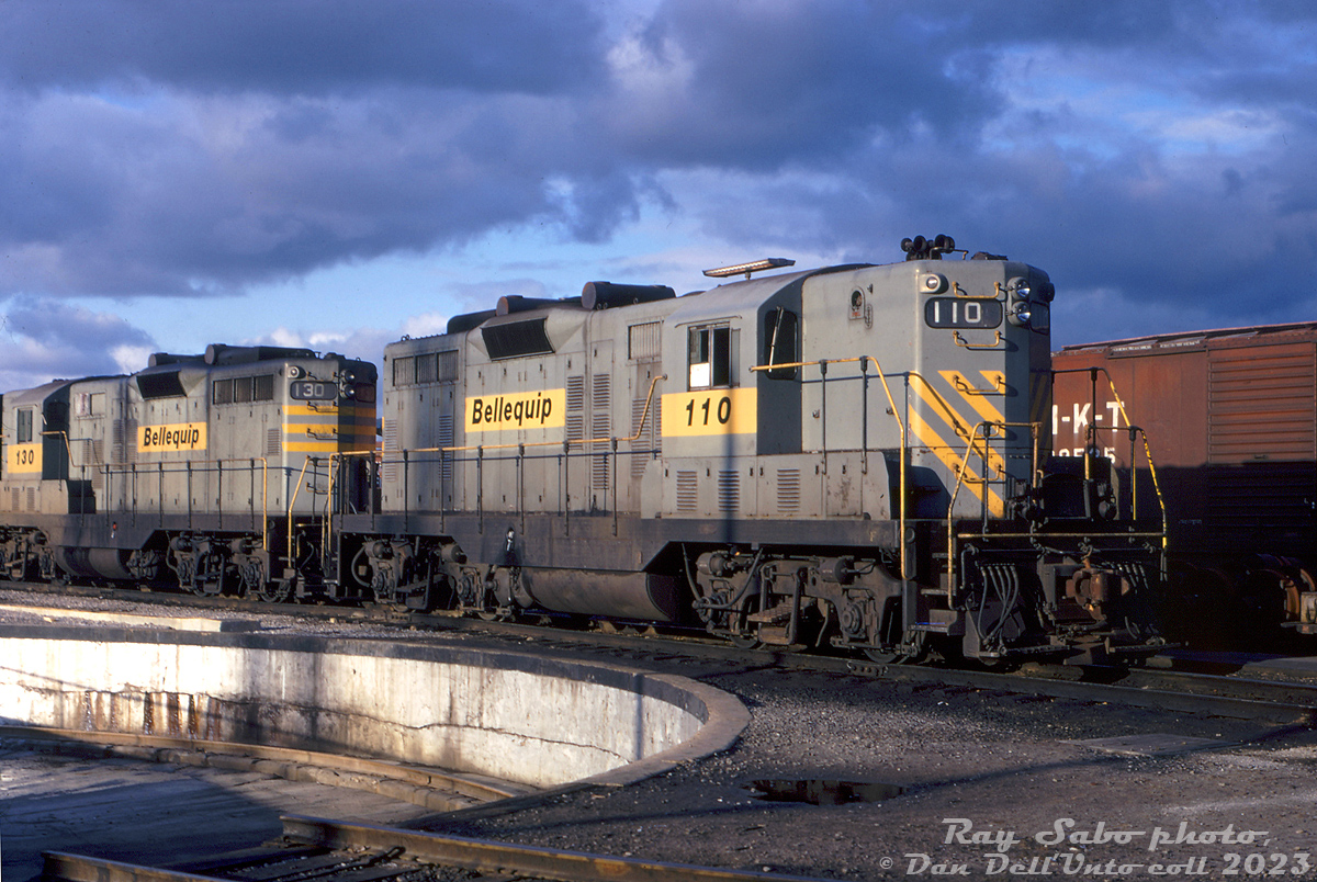 Railpictures.ca - Ray Sabo photo, Dan Dell'Unto coll. Photo: Bellequip GP7 110 and GP9 130 sit ...