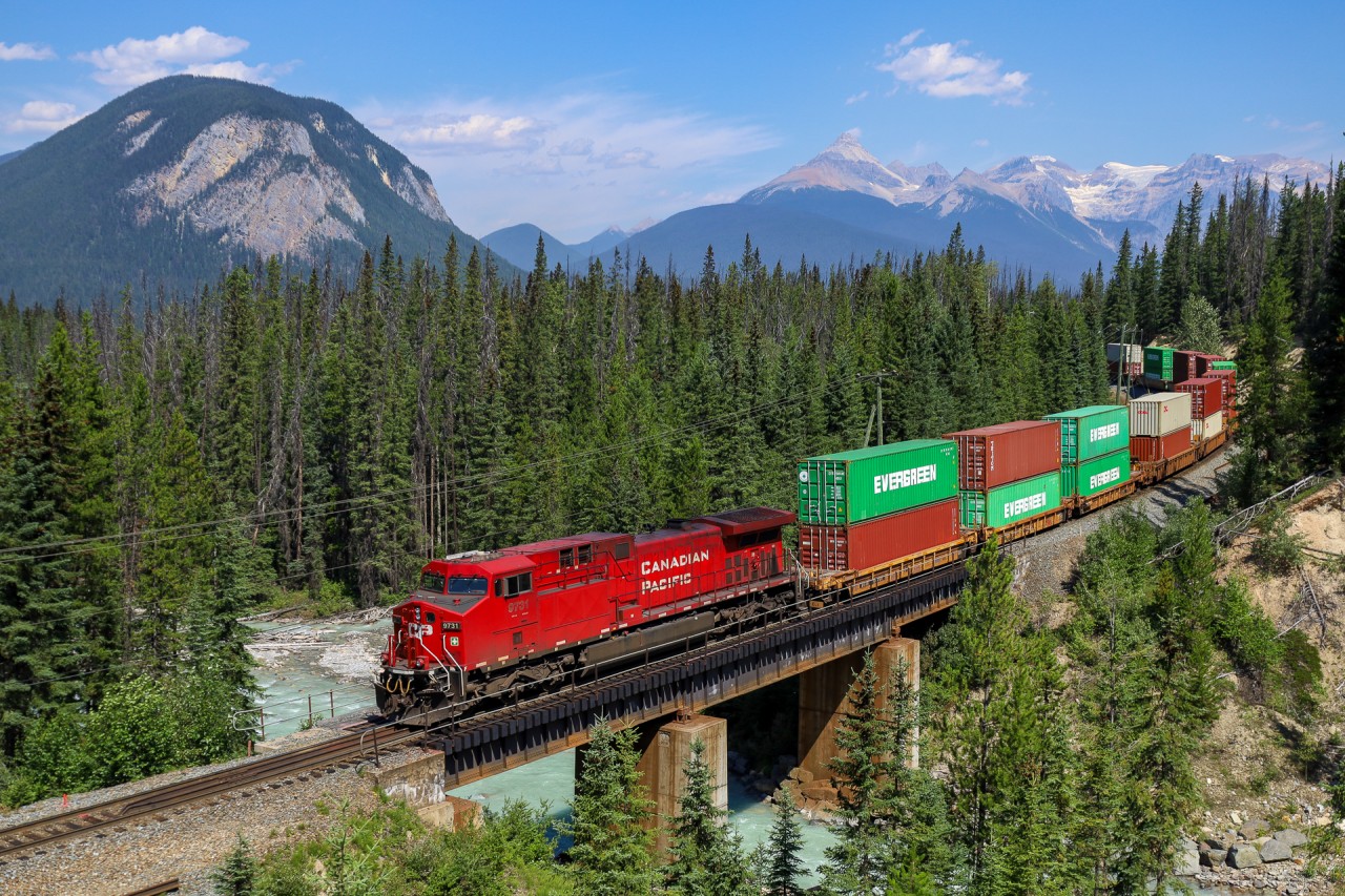 Railpictures.ca - Rob Eull Photo: CP 9731 shoves CPKC 112-22 over the Ottertail River, on the ...