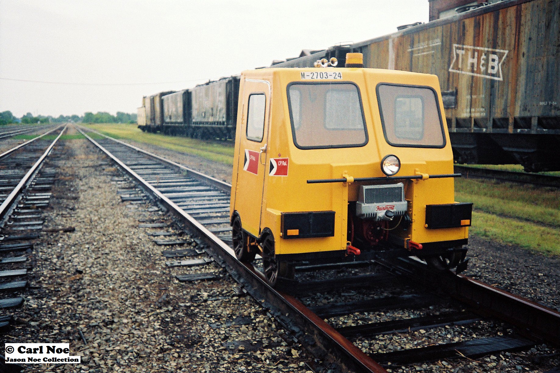 Railpictures.ca - Carl Noe (Collection of Jason Noe) Photo: CP Rail Speeder M-2703-24 is seen on ...