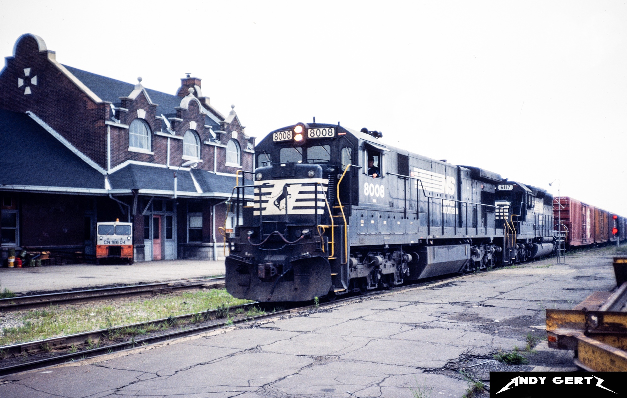 Railpictures.ca - Andy Gertz Photo: NS C30-7 8008 and SD40-2 6117 have exited the Detroit River ...