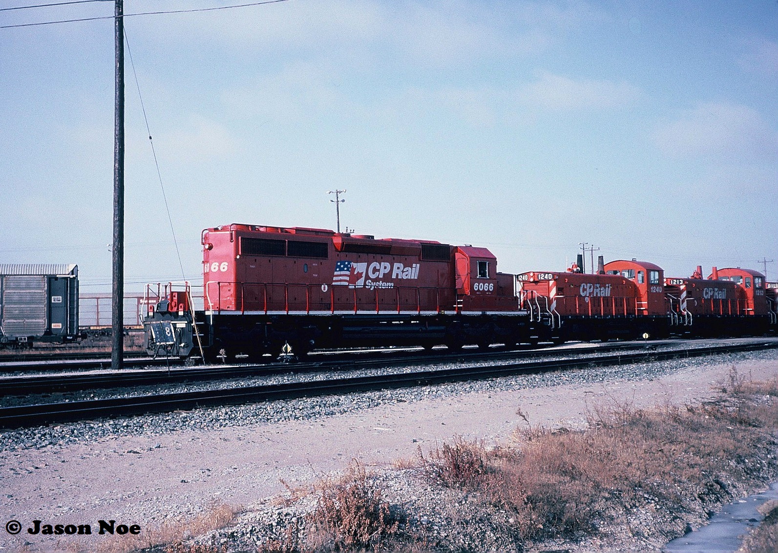 Railpictures.ca - Jason Noe Photo: Freshly repainted CP SD40-2 6066 is captured being moved ...