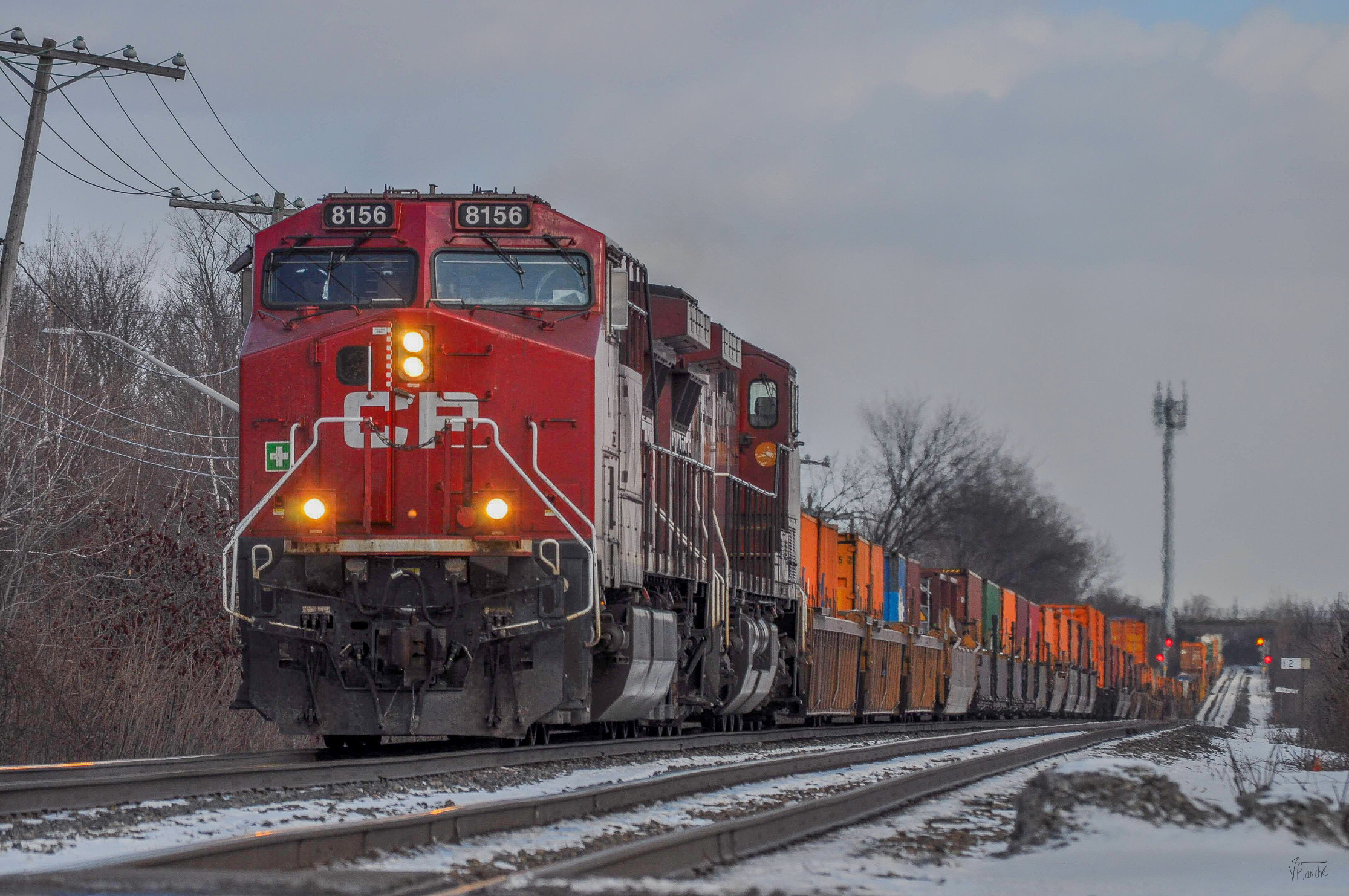 Railpictures.ca - Victor Planché Photo: On February 17, CPKD 133 (Montreal – Chicago) passes ...