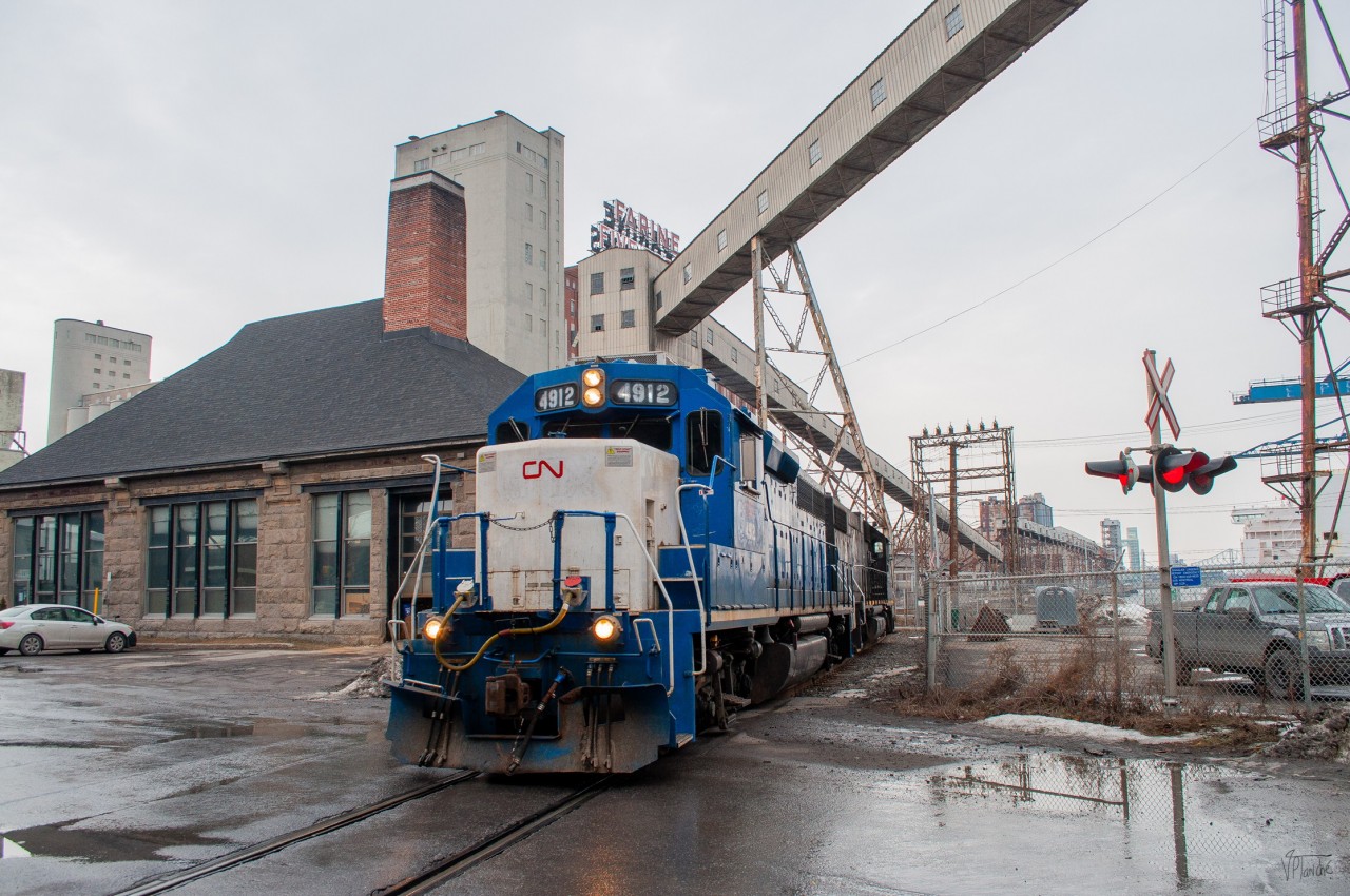 Railpictures.ca - Victor Planché Photo: On February 23, 2024, CN 4912 (ex-GMTX unit) led CN 500 ...