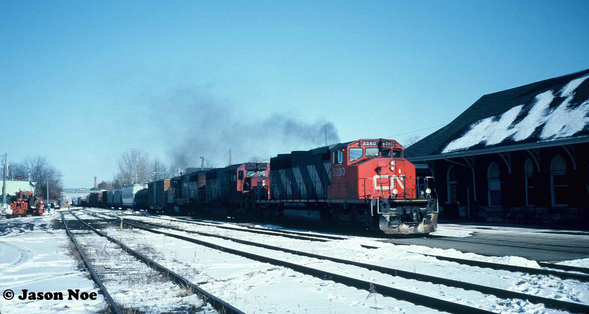 Railpictures.ca - Jason Noe Photo: So the story goes, for reasons unknown on this day several ...