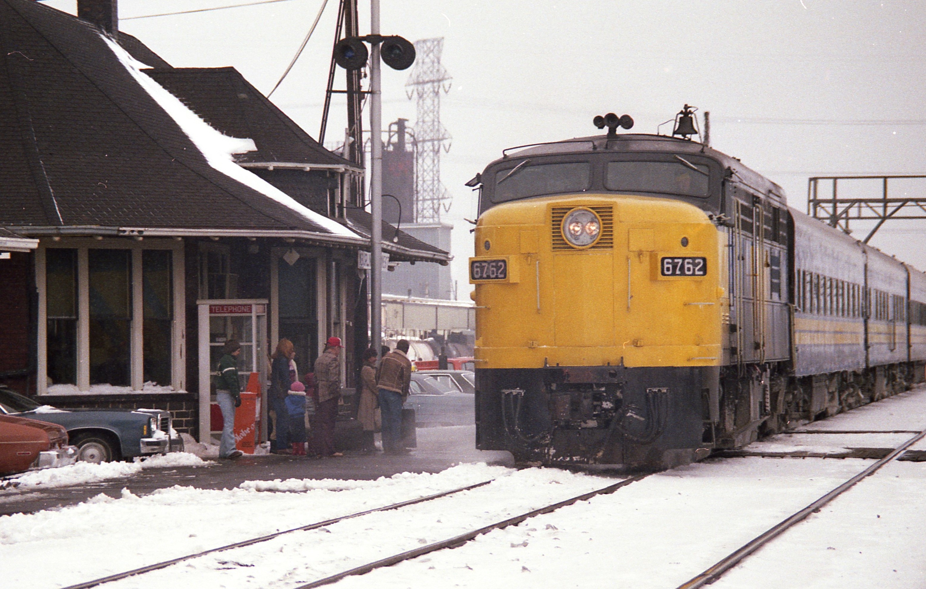 Railpictures.ca - A.W.Mooney Photo: It is one of those damp snowy sloppy days at the old ...