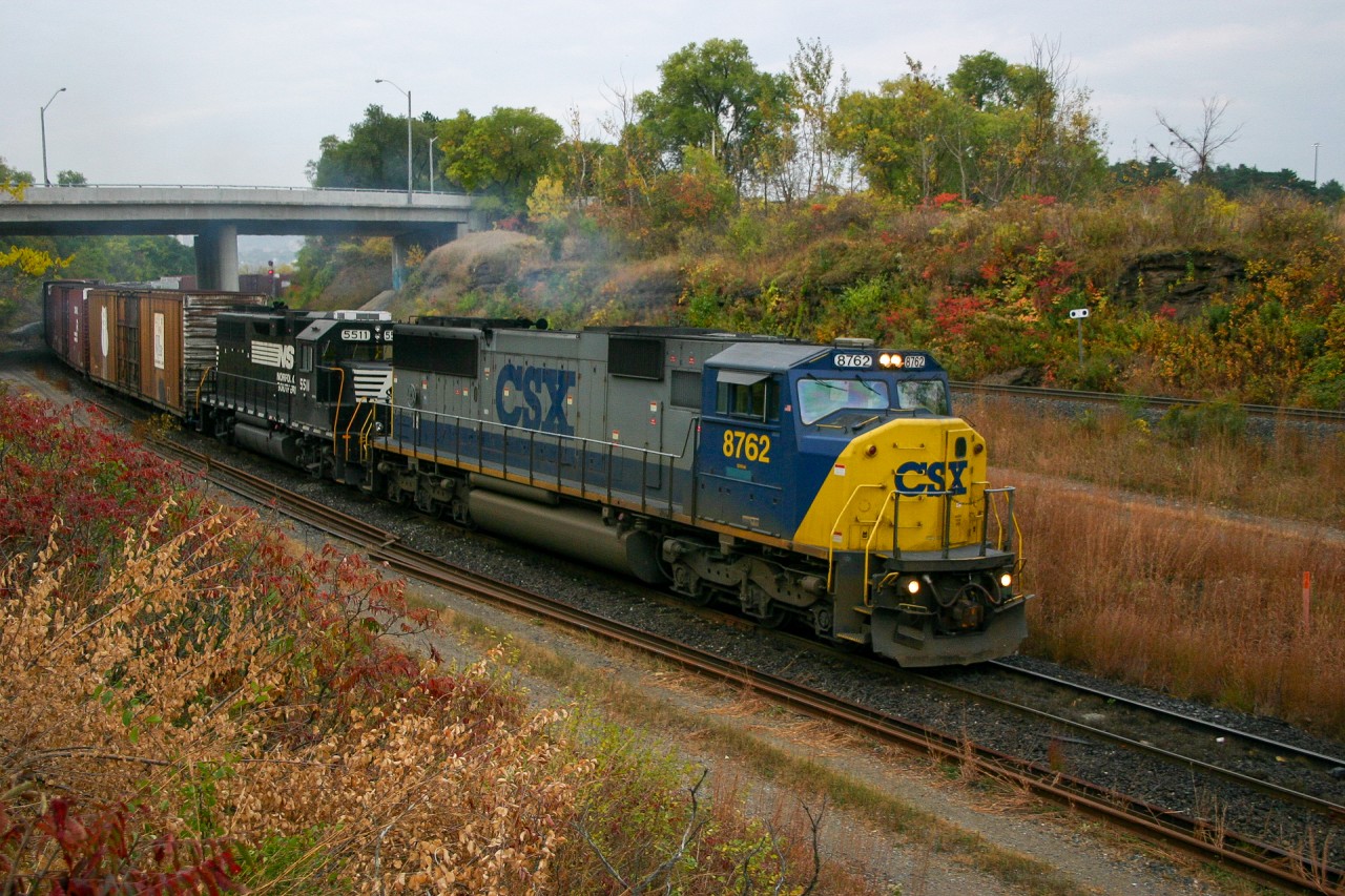 Railpictures.ca - Rob Eull Photo: As always, you never know what power would be on NS 327. On a ...