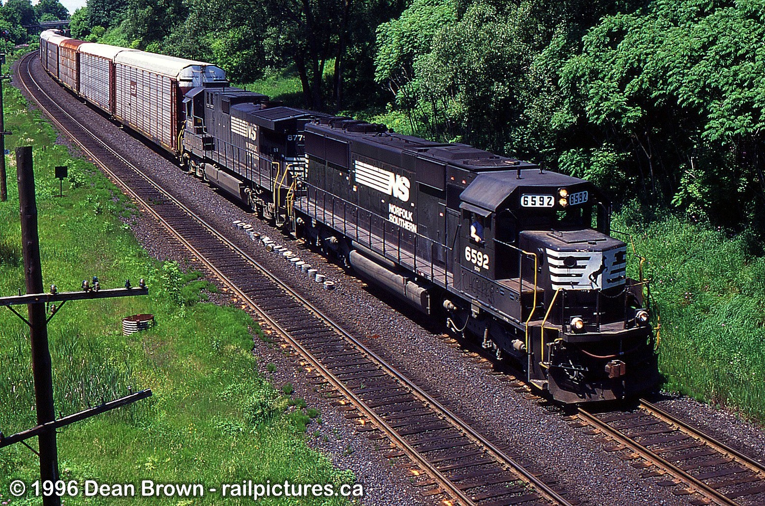 Railpictures.ca - Dean Brown Photo: NS 6592 leads NS 328 through Copetown at Inksetter Rd. on ...
