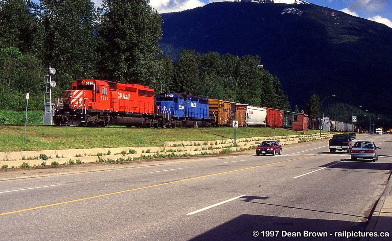 Railpictures.ca - Dean Brown Photo: A CP 5930 West arrives in Revelstoke, BC on the CP Mountain ...