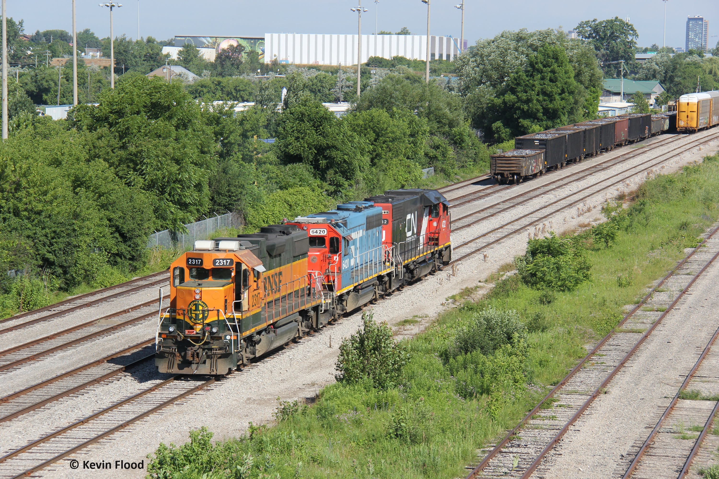 Railpictures.ca - Kevin Flood Photo: On the morning of July 3, 2024, CN 540 had little work to ...
