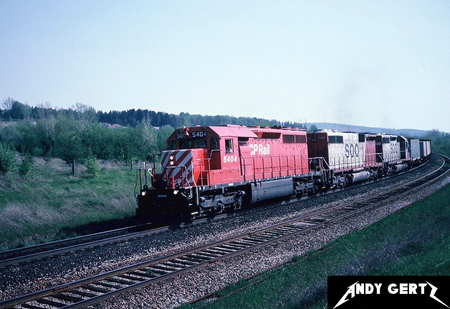 Railpictures.ca - Andy Gertz Photo: An eastbound CP intermodal train is passing Coakley siding ...