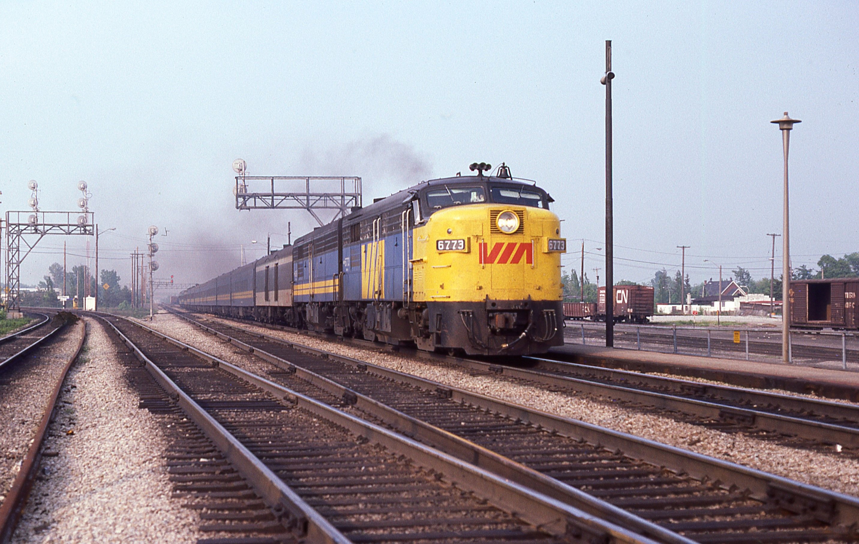 Railpictures.ca - A.W.Mooney Photo: Warm and windy late afternoon at Burlington West, I’m ...