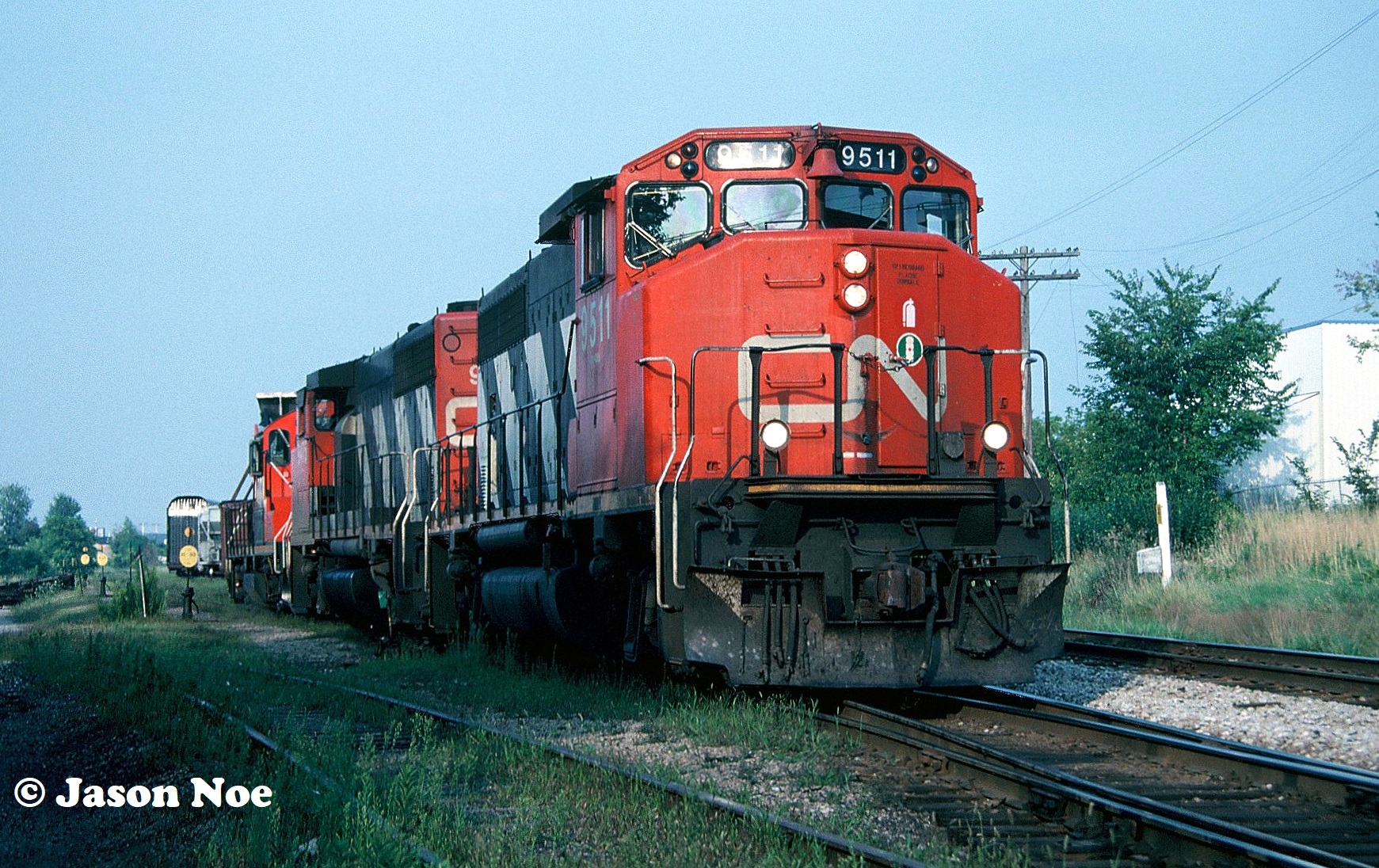 Railpictures.ca - Jason Noe Photo: During a summer evening, CN train 421 is seen performing it’s ...