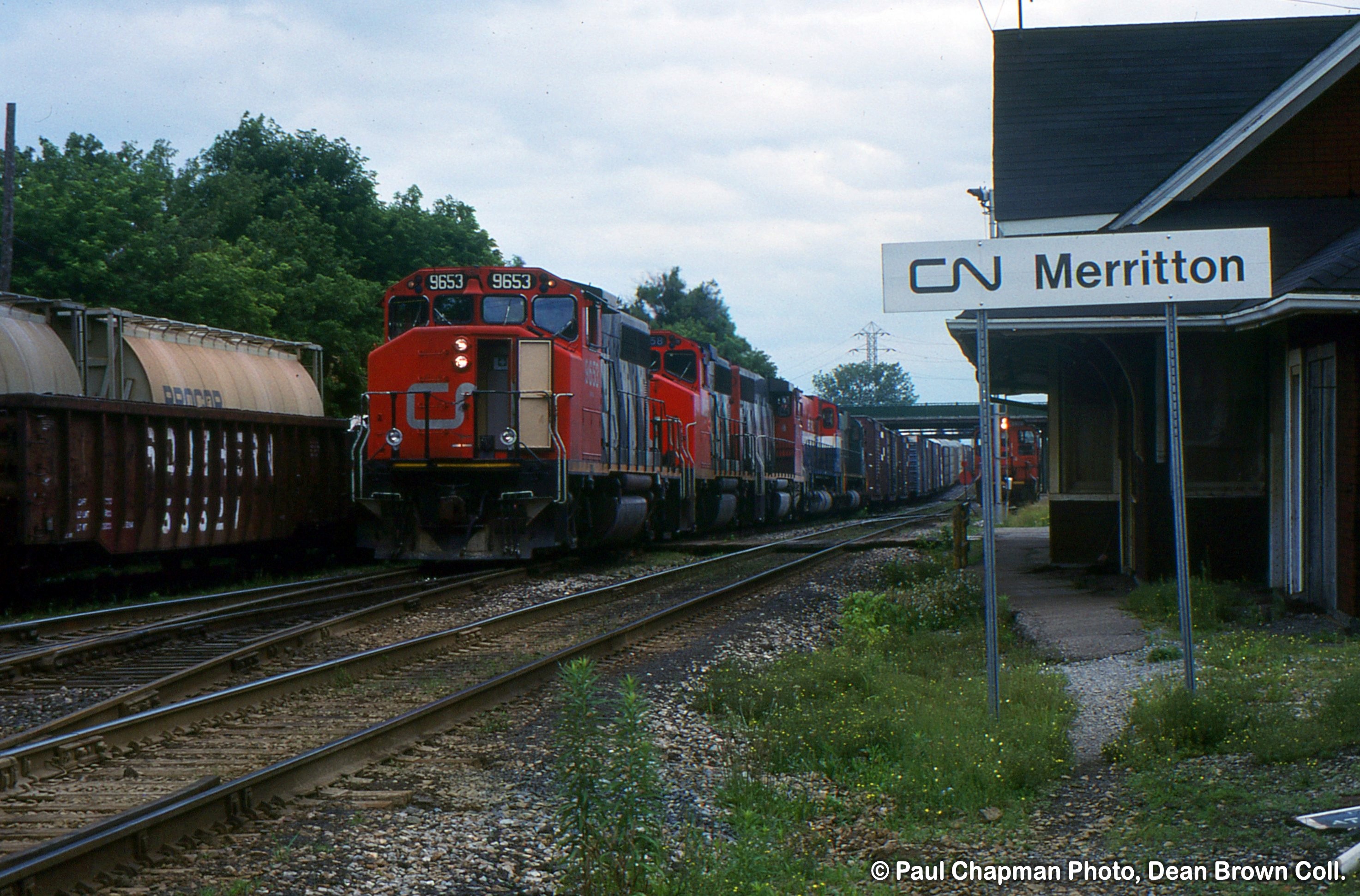 Railpictures.ca - Paul Chapman Photo, Dean Brown Coll. Photo: CN 331 with CN GP40-2LW 9653 ...